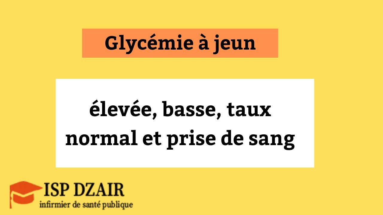 Glycémie à jeun | élevée, basse, taux normal, prise de sang - YouTube