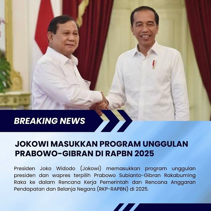 Jokowi Masukkan Program Unggulan Prabowo Gibran Di Rapbn 2025 Youtube