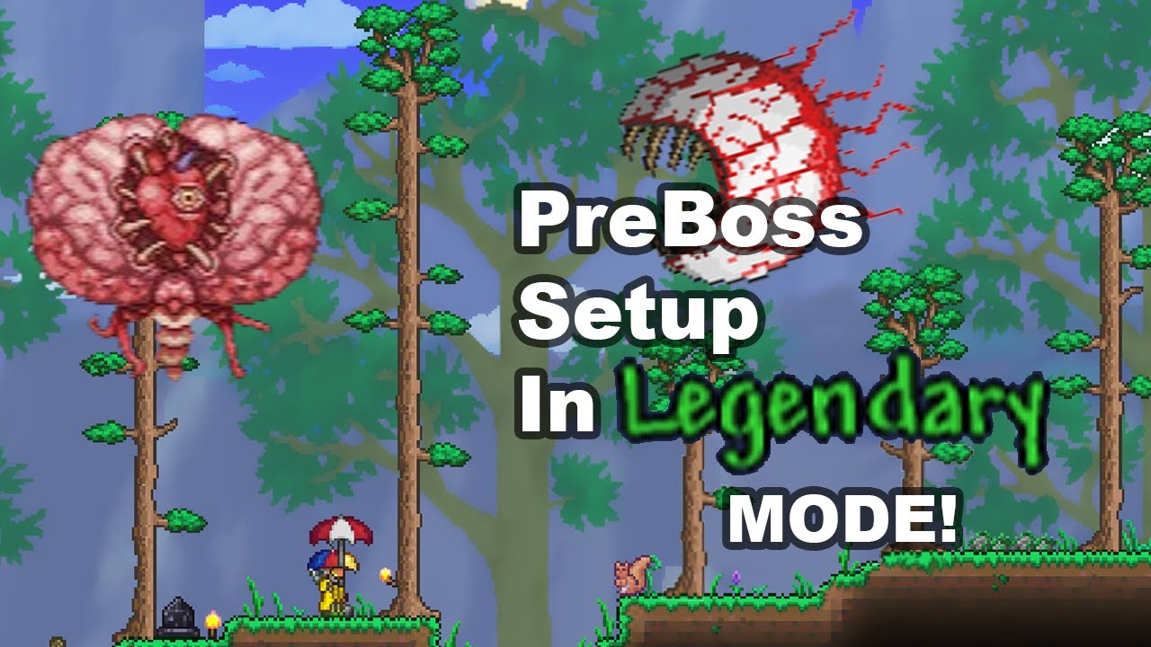 TERRARIA LEGENDARY MODE! Preboss Setup - YouTube