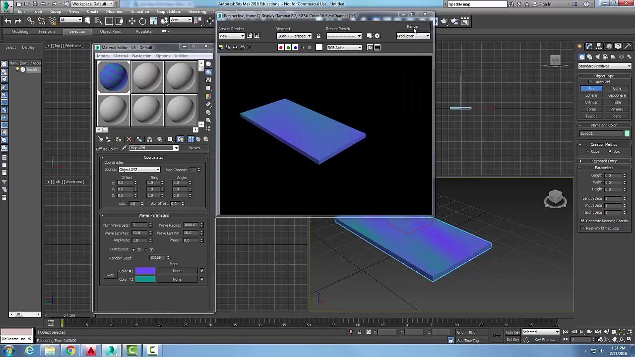 3ds Max 07-48 Waves Map - YouTube
