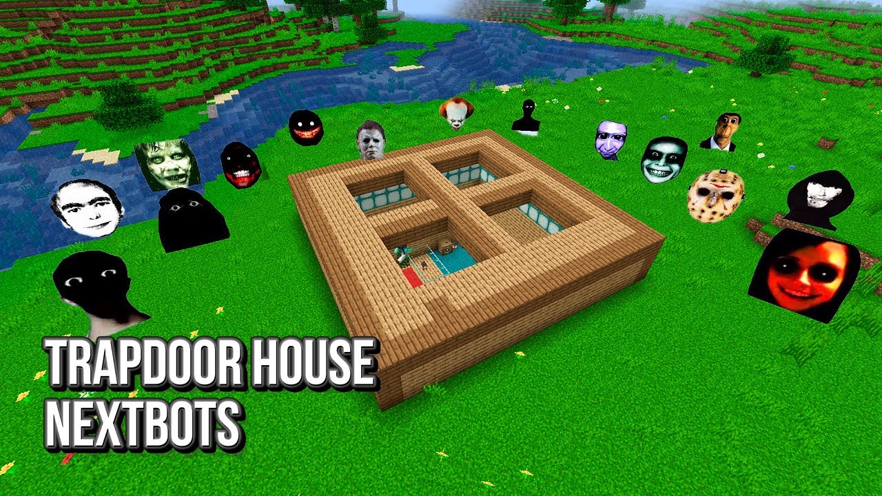 SURVIVAL TRAPDOOR HOUSE WITH 100 NEXTBOTS in Minecraft - Gameplay ...