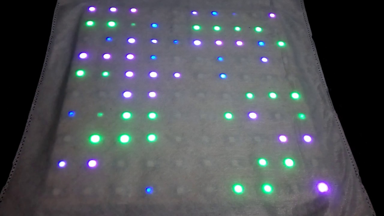 WS2812B 10x10 led matrix 2 - YouTube