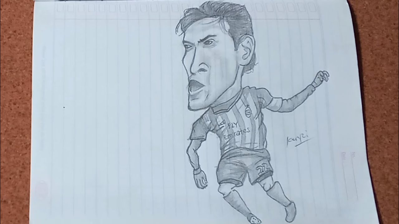 How to draw caricatures Ricardo Kaka - YouTube