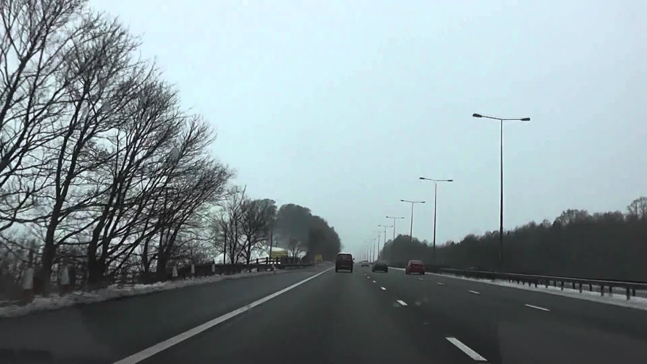 Driving On The M6 Motorway From J8 West Bromwich To J21A Warrington ...