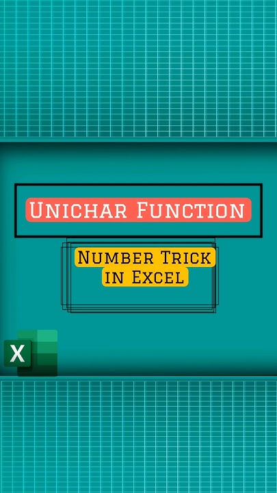 UNICHAR FUNCTION IN EXCEL. #excel #exceltips #exceltricks #tutorial - YouTube