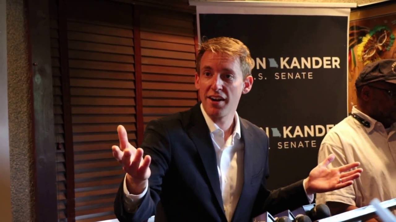 Jason Kander, candidate for U.S. Senate in Missouri, speaks in Kansas ...