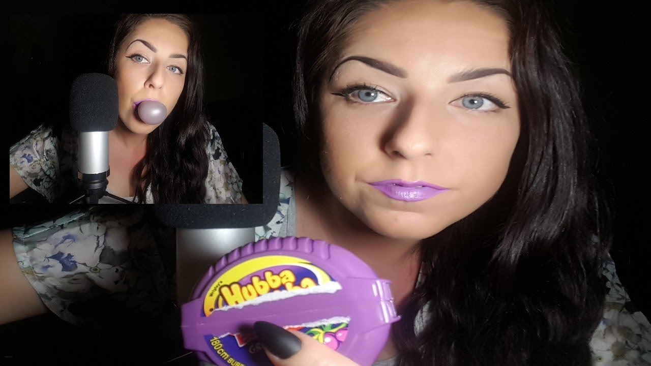 ASMR - Bubble Gum Popping /Snapping (Whispered) - YouTube