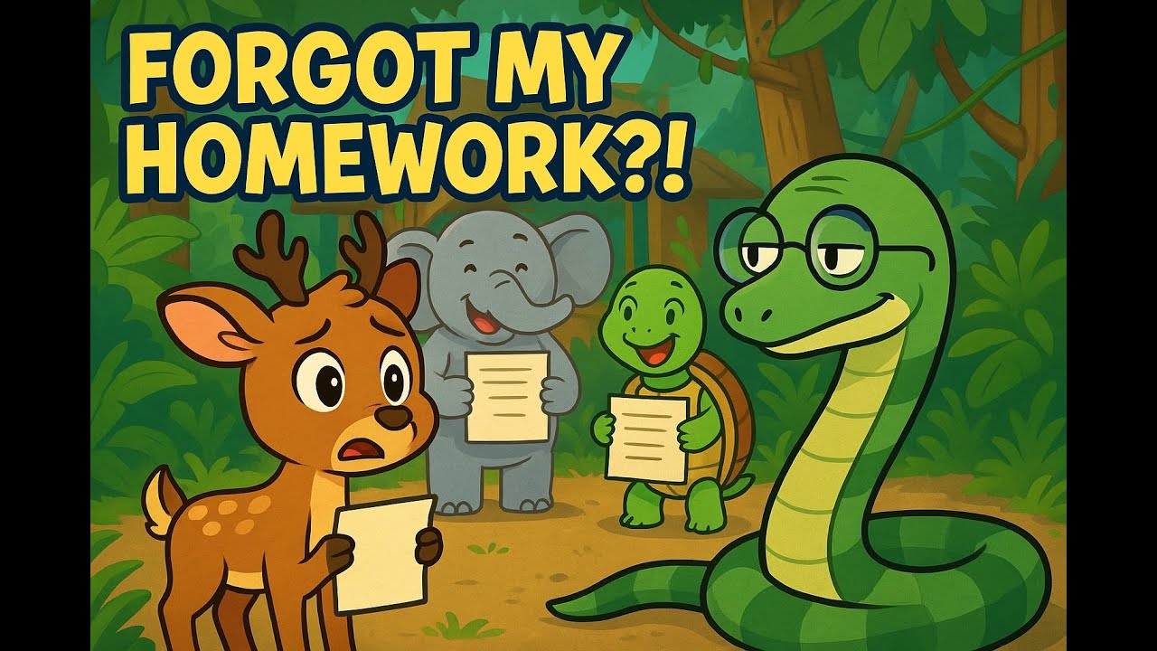Little Deer and the Forgotten Homework | Educational Story for Kids ...