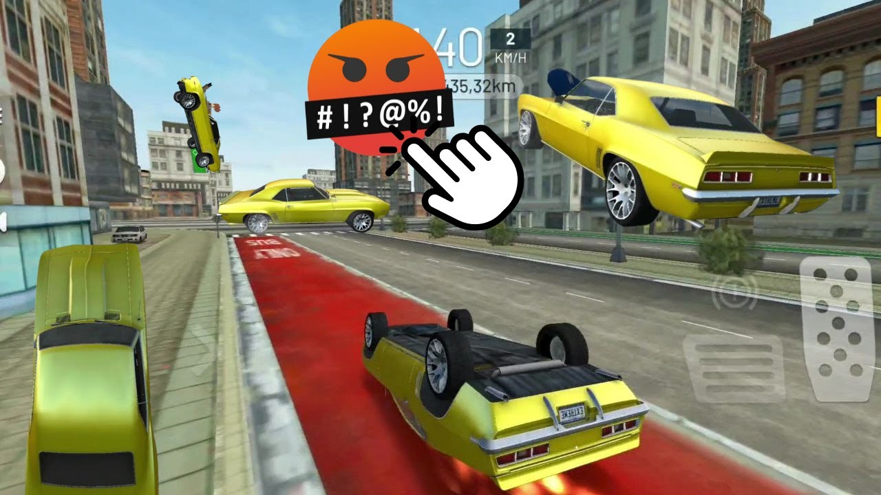 The Thrill of the Extreme Car Driving Simulator game's Angry gold Dodge ...