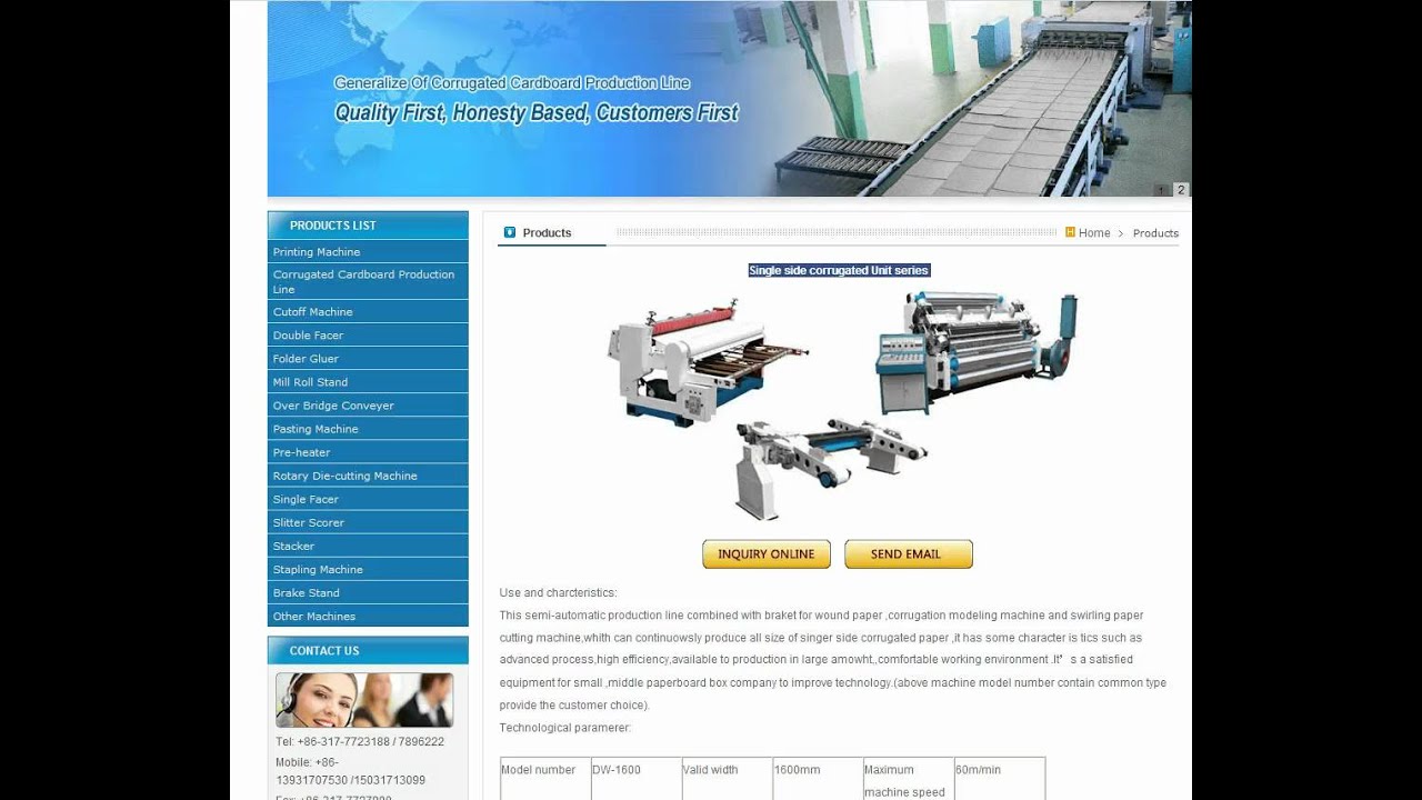 Single side corrugated Unit series - YouTube