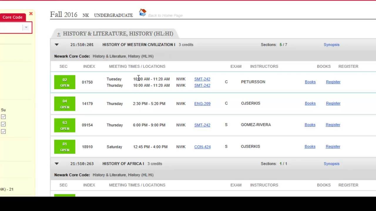 How to Use the Schedule of Classes - YouTube
