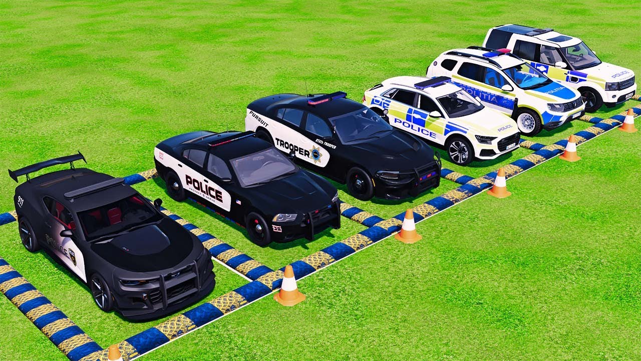 POLICE COLORFULL - TRANSPORTING POLICE CARS, AMBULANCE VEHICLES, FIRE ...