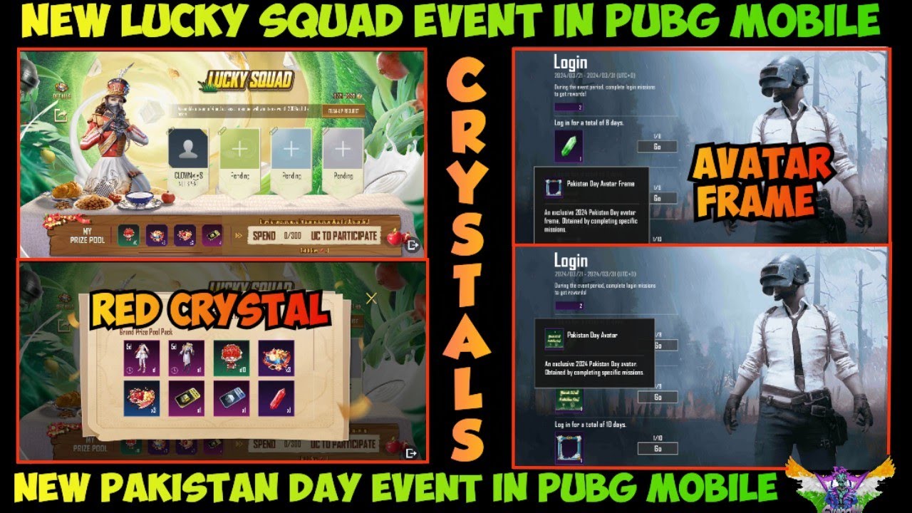 NEW LUCKY SQUAD EVENT IN PUBG MOBILE | NEW PAKISTAN DAY EVENT PUBG ...