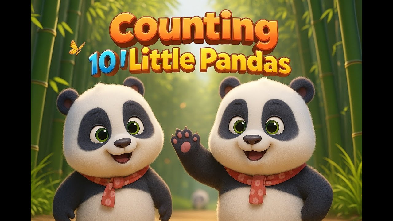 Counting 10 Little Pandas | Fun Kids Counting Song | Learn Numbers 1 to ...