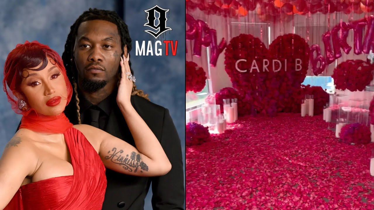 Offset Surprises Wife Cardi B With A Spectacular Floral Arrangement To ...