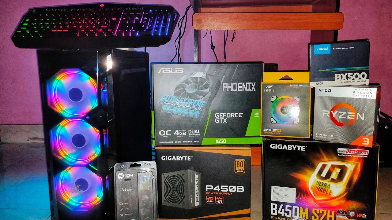 Ryzen 3 3200g and Gtx 1650 pc build... 50,000 gaming pc - YouTube