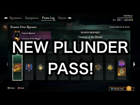 SEA OF THIEVES SEASON ONE NEW STORE ITEMS AND ALL 100+ PLUNDER PASS ...