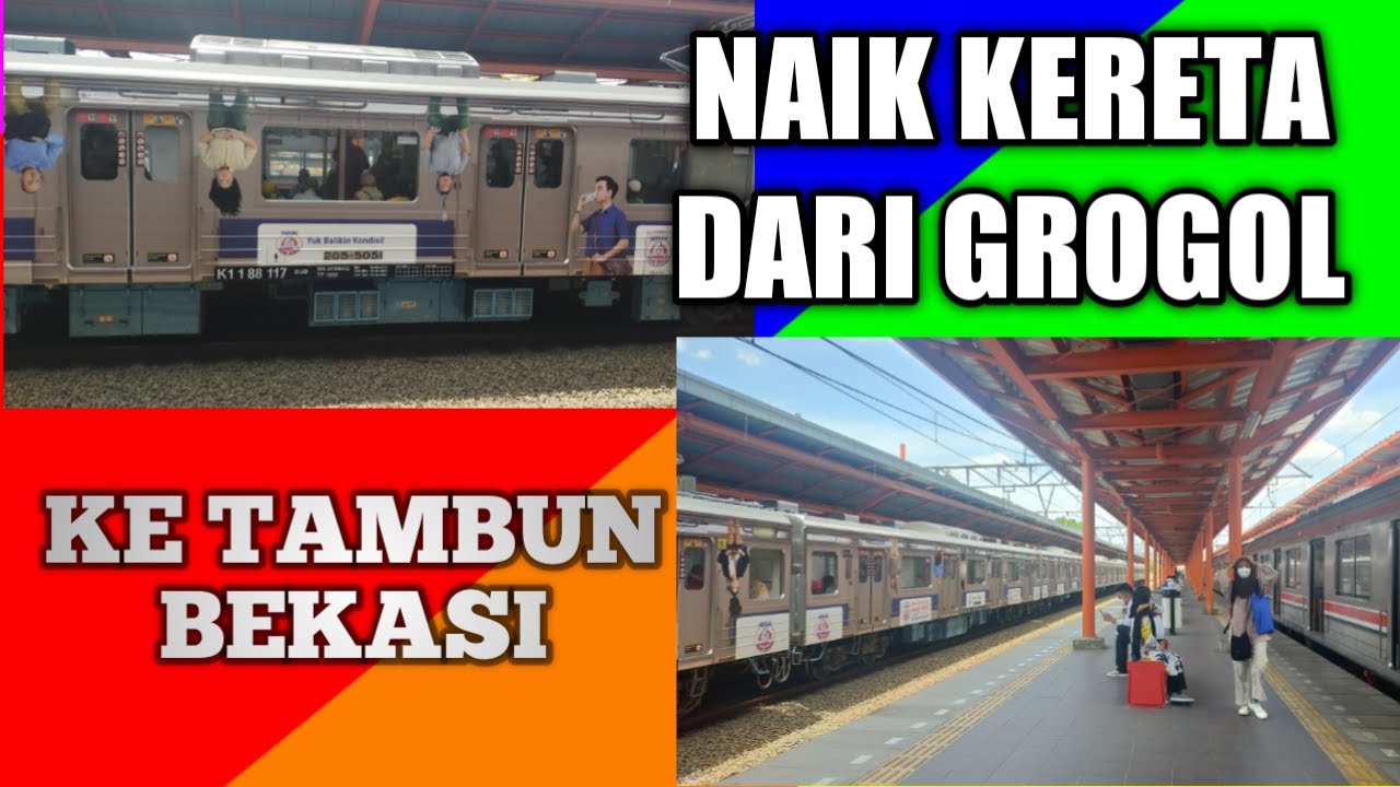naik kereta dari grogol ke tambun bekasi #naikkereta #stasiungrogol # ...