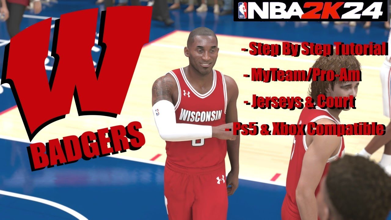 NBA 2k24 - Best MyTeam/Pro-Am Jerseys - Wisconsin Badgers - YouTube