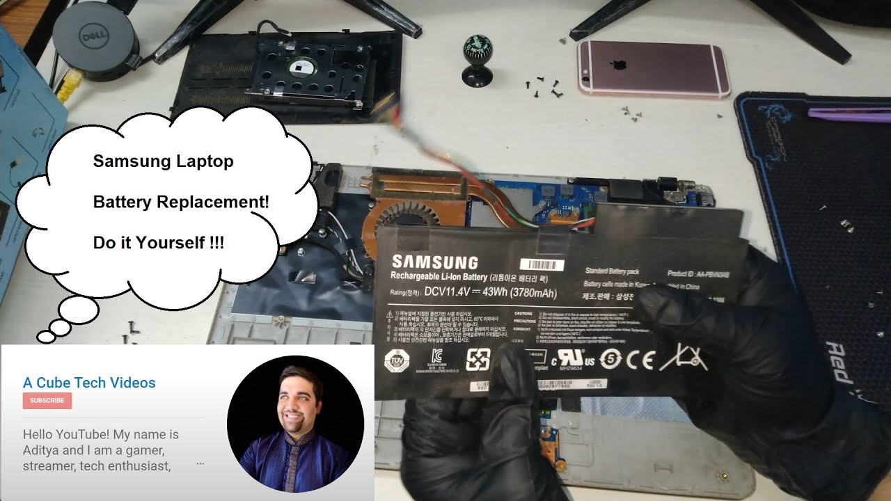 Samsung Laptop - 370R 4E - Battery Replacement - Do it yourself - YouTube