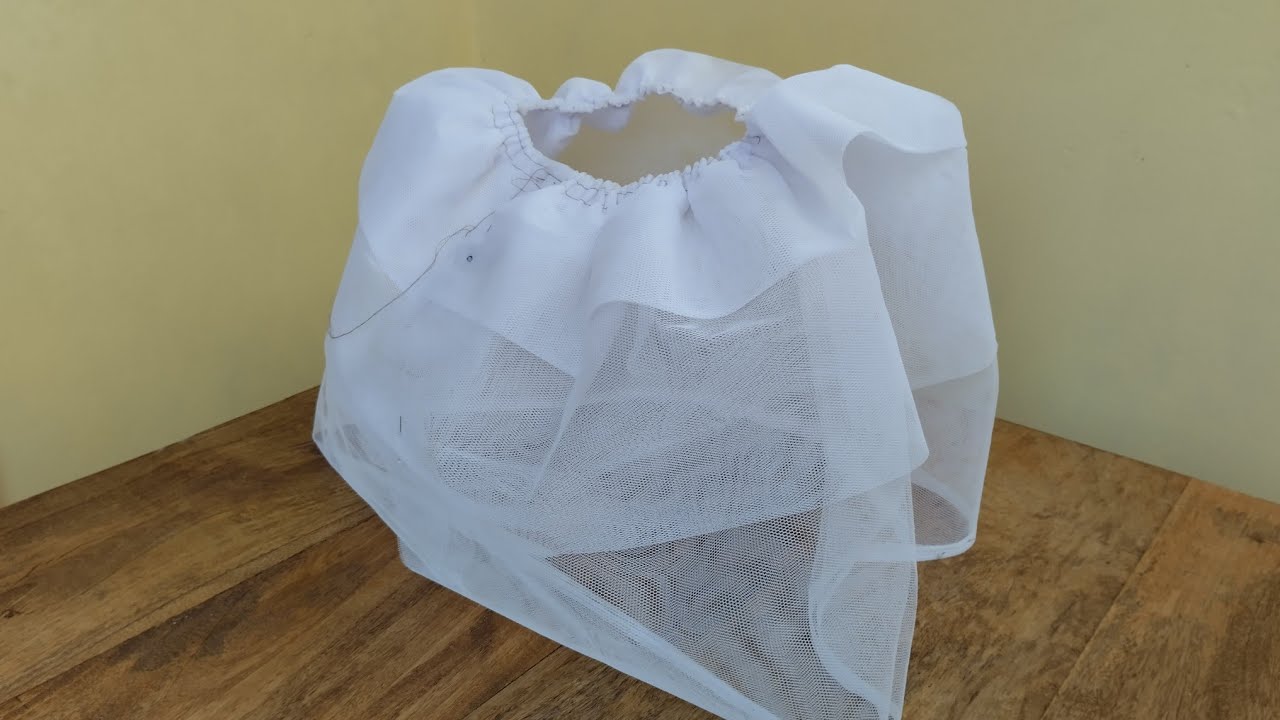 How to prepare a stiff net before attaching to a clothe you are making ...