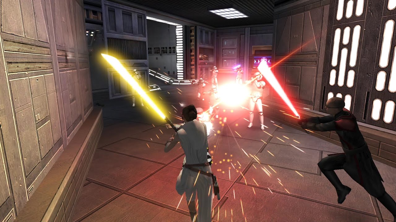 Movie Duels Rey Skywalker and Jerec vs Kyle Katarn and Sariss - YouTube