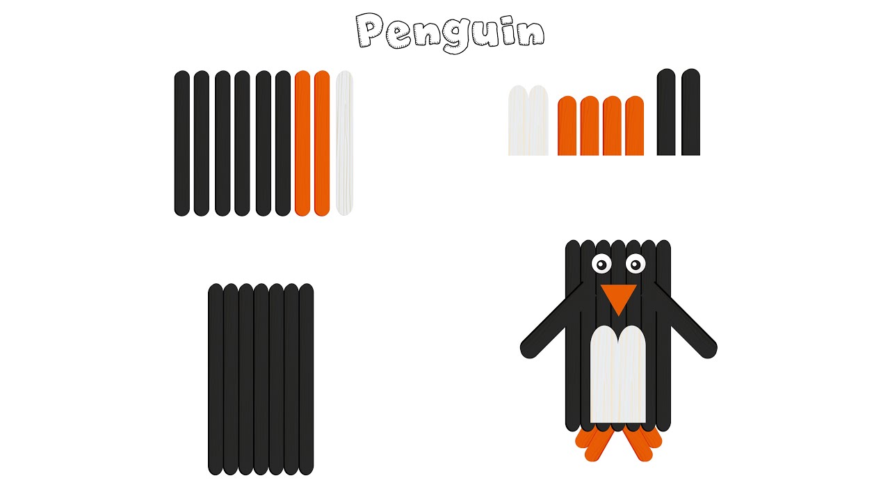 Stick Pengiun ! Easy Popsicle Stick Penguin ! How to make Penguin with ...