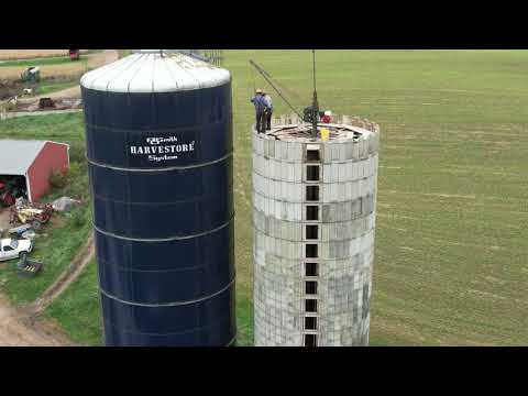 Building a 16x85 concrete stave silo - YouTube