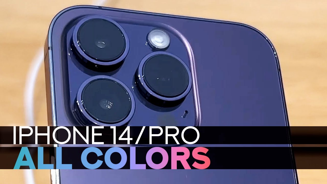 QUICK COLOR COMPARISON : iPhone 14 / Pro and (Dynamic Island) - YouTube