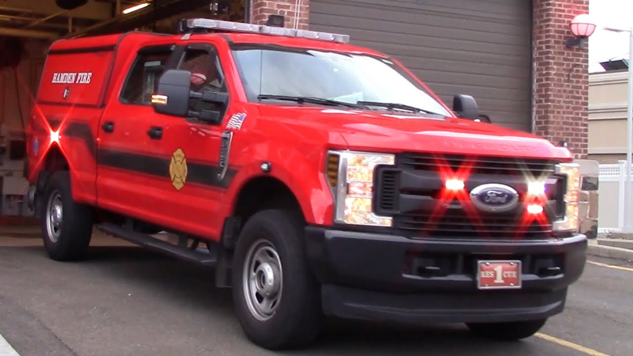Hamden Fire Department Rescue 1 Responding - YouTube
