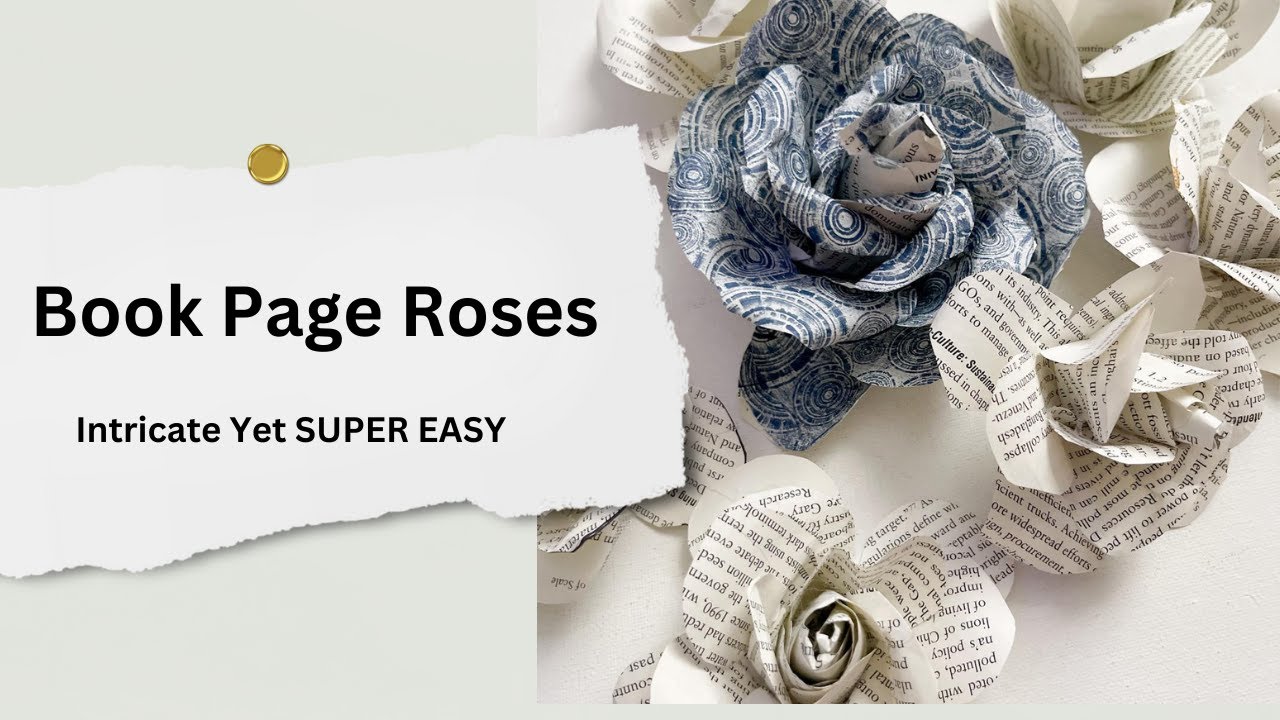 DIY Book Page Roses Are EASIER Than You Think! - YouTube
