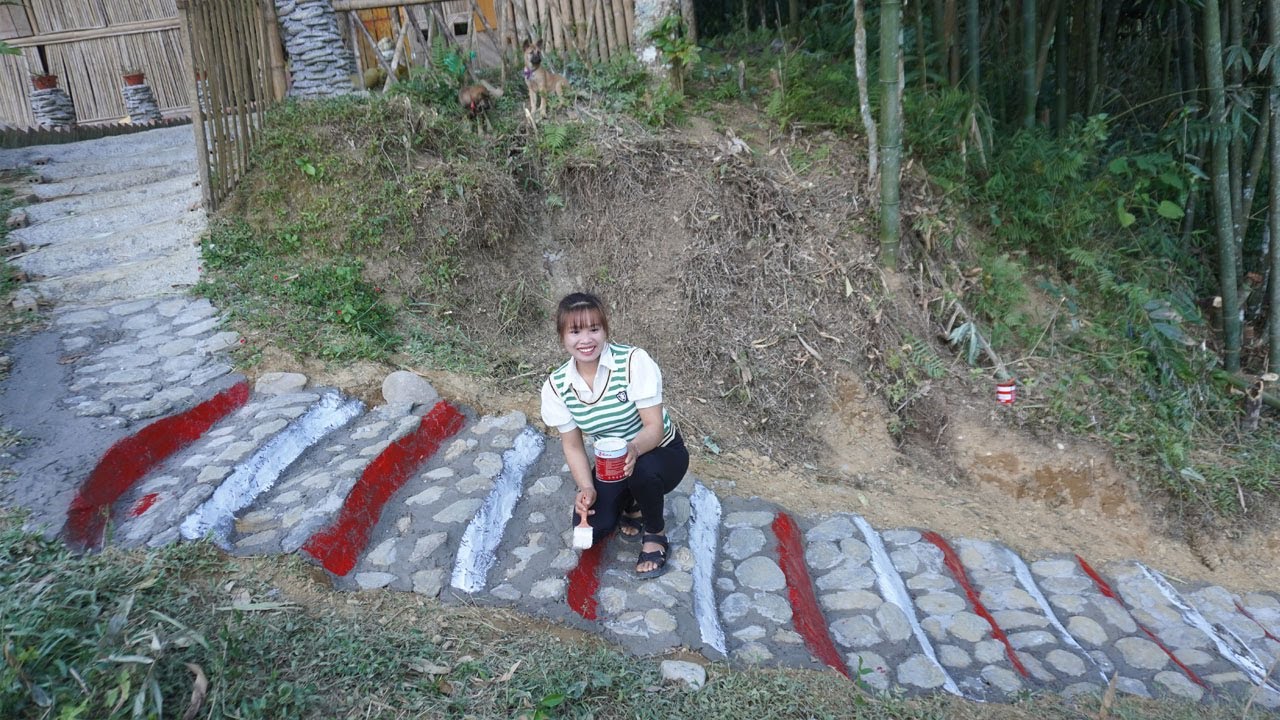 Build stone steps into the farm - Open a steep climbing path up to the ...