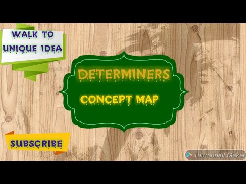 DETERMINERS concept map/walk to unique idea/must watch - YouTube