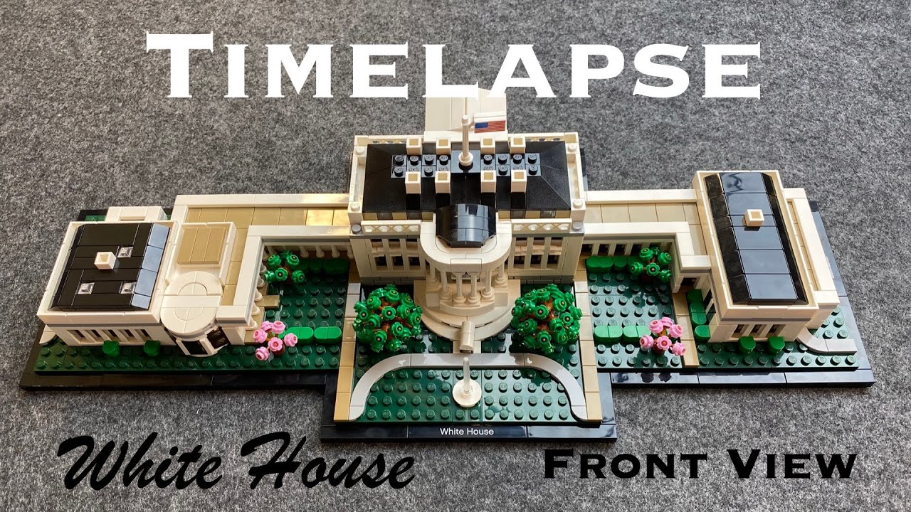 Lego Architecture White House 21054 Build Front View Timelapse 4K - YouTube