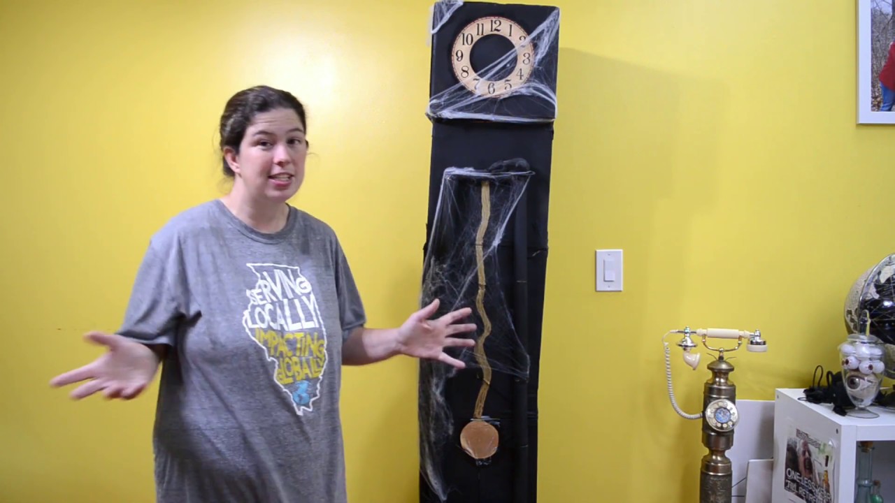 SPOOKY DIY Grandfather Clock Halloween Decor Tutorial - YouTube
