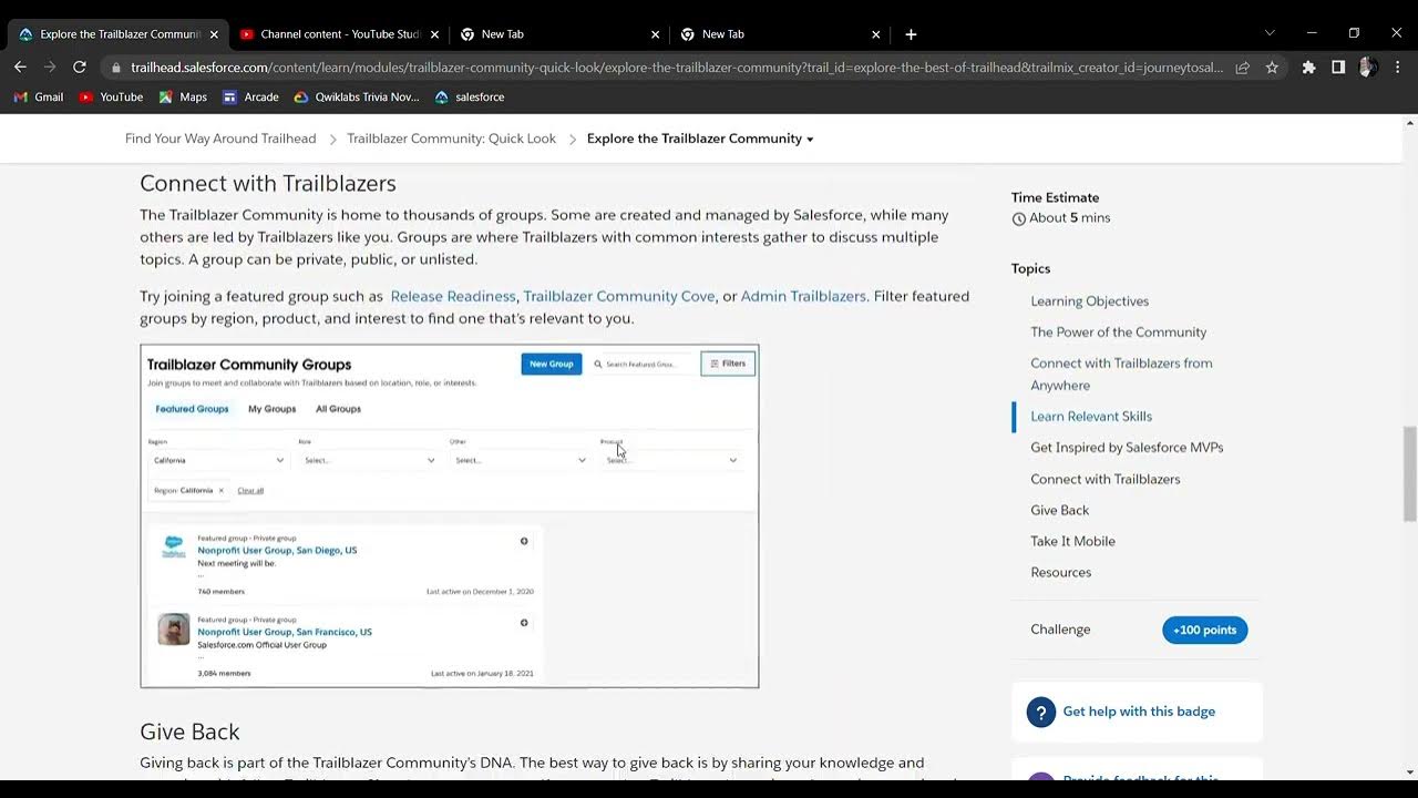 Explore The Trailblazer Community Unit Salesforce Trailhead Nov