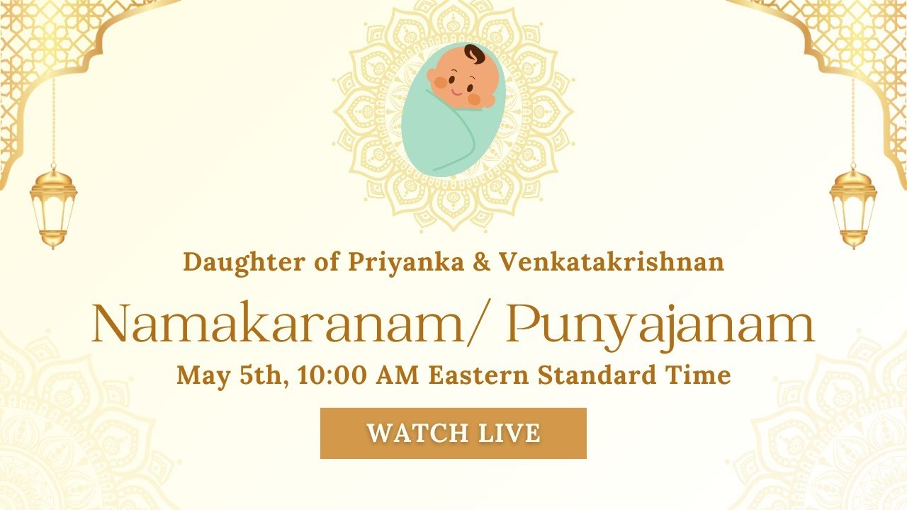 Namakaranam/ Punyajanam/ Naming Ceremony - YouTube