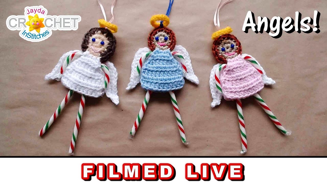 Angel Candy Cane Ornament - Christmas Crochet LIVE CAL - Tuesday ...