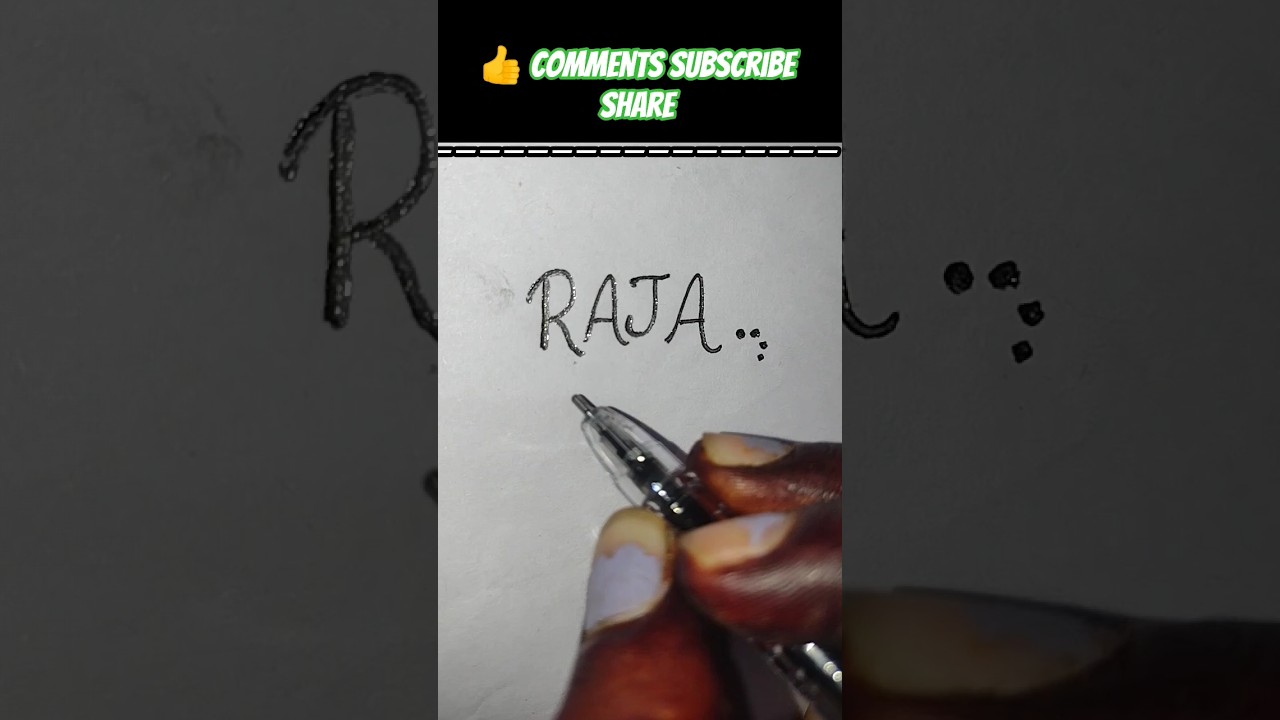 RAJA name logo design style 👍 comments your names #namelogo # ...