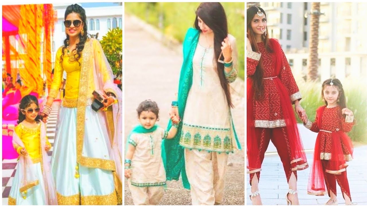 beautiful and Stylish mother daughter same dresses - YouTube