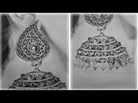How To Draw Ear with Earring|Realistic Drawing of ear with Earring|Time ...