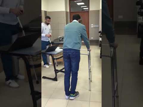 Walk with walker PWB or NWB - YouTube