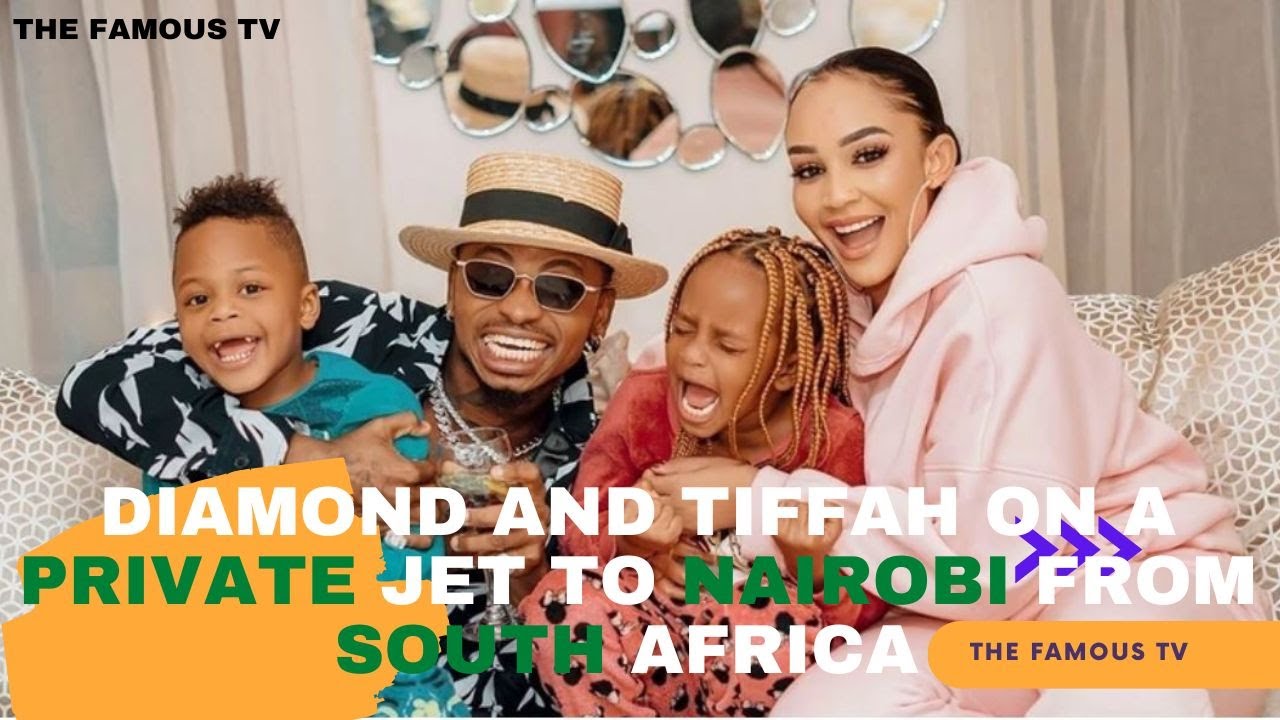DIAMOND PLATNUMZ AND DAUGHTER TIFFAH ON A PRIVATE JET TO NAIROBI FROM ...