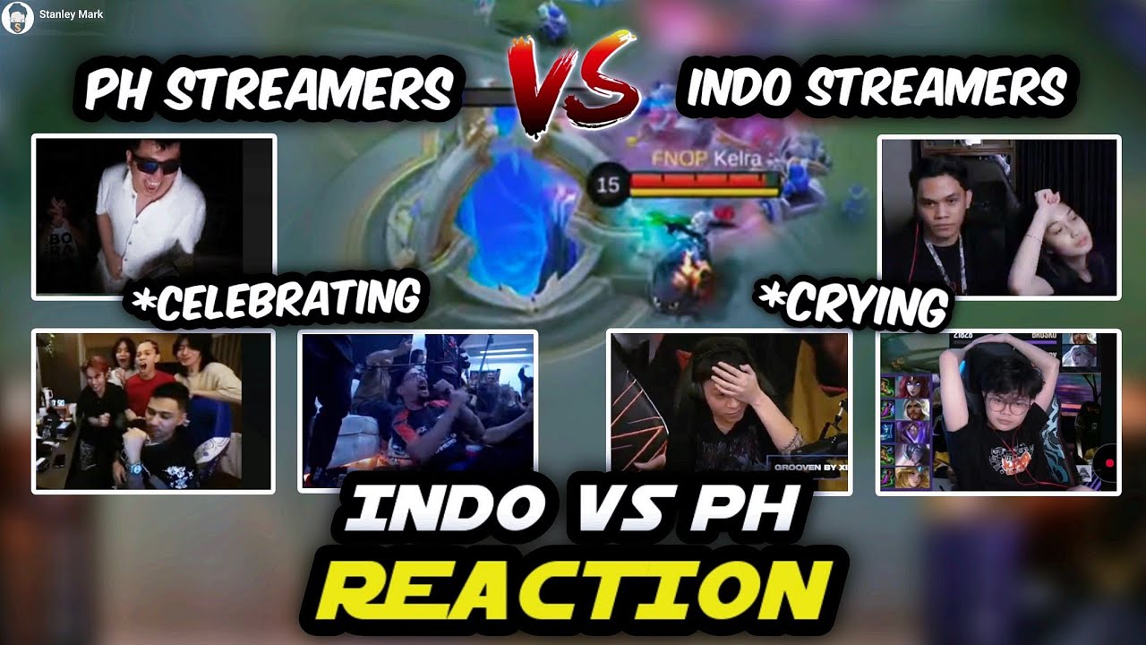 Indo Streamers vs PH Streamers Reaction after Onic PH WON the 5th World ...