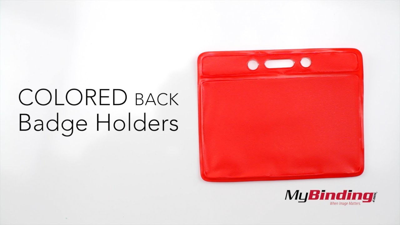 Color-Back Badge Holders - YouTube