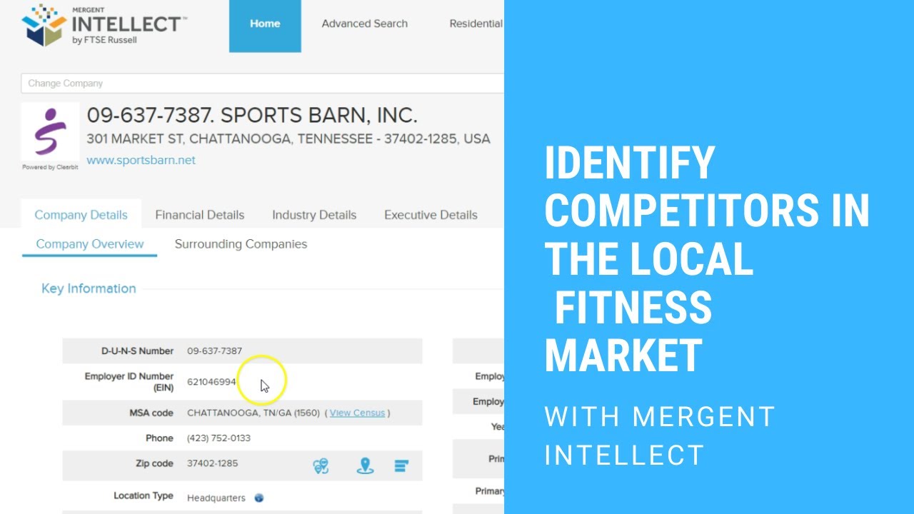 Identify Competitors in the Personal Fitness Industry with Mergent ...