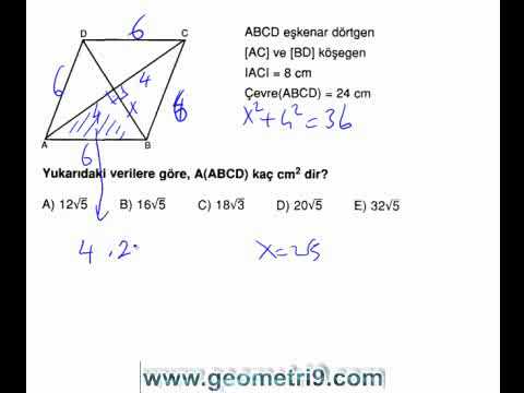 9.Sınıf Geometri Eşkenar dörtgen