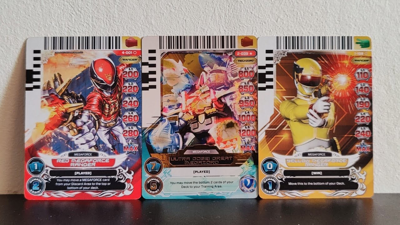 Megaforce Rangers Deck | Power Rangers Action Card Game - YouTube