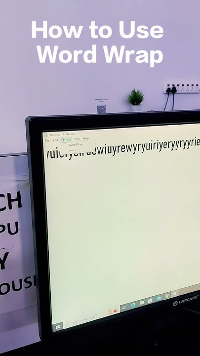 How To Use Word Wrap In Notepad| #shorts #viralvideo #shortsvideo - YouTube