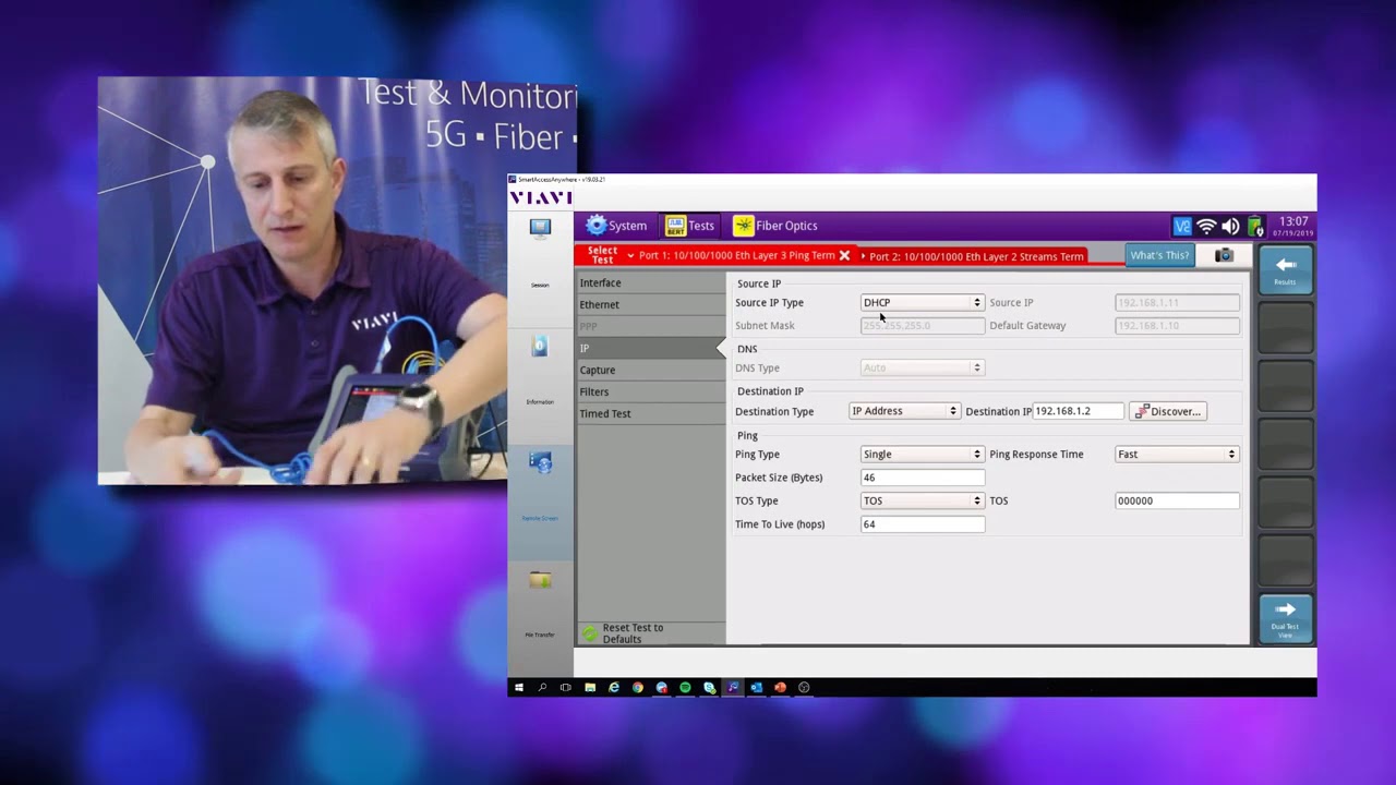 VIAVI MTS 5800 Como realizar testes de PING utilizando a familia MTS ...